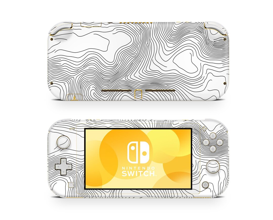 Damascus Black and White Nintendo Switch Lite Skin, Console Joycon Wrap ...