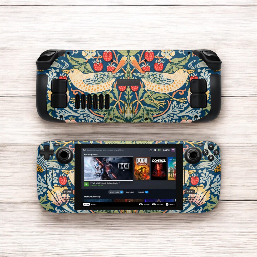 Strawberry Pattern Design Steam Deck Skin, Protective Steam Deck ...