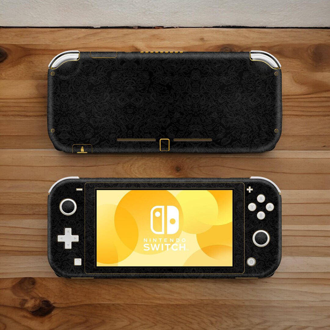 Luxury Black Nintendo Switch Lite Skin, Nintendo Switch Lite Console ...