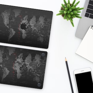 World Map MacBook Skin - World Map MacBook Pro Skin Vinyl Wrap - Full ...