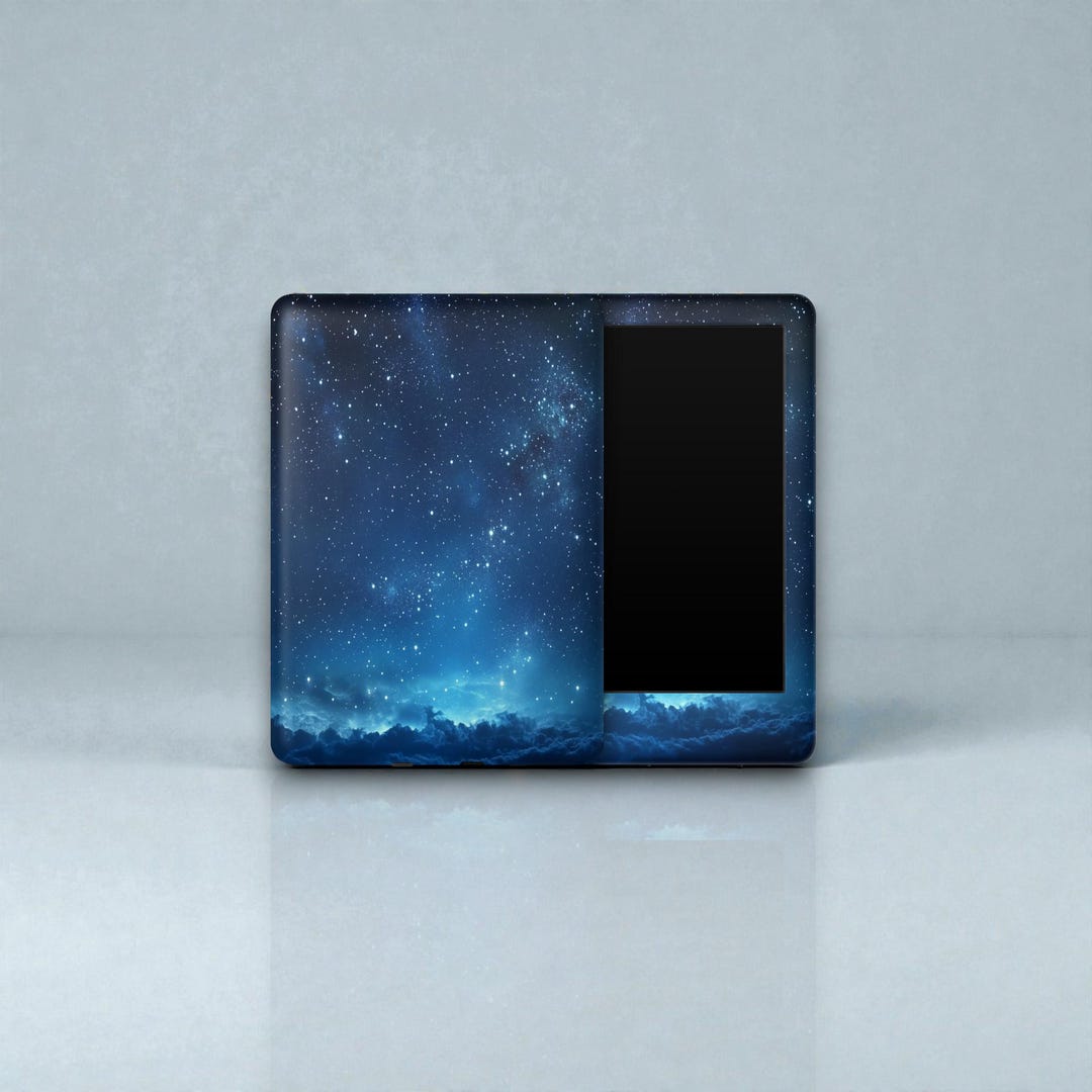 Galaxy Kindle Skin | Dark Blue Night Sky Vinyl Wrap - Etsy