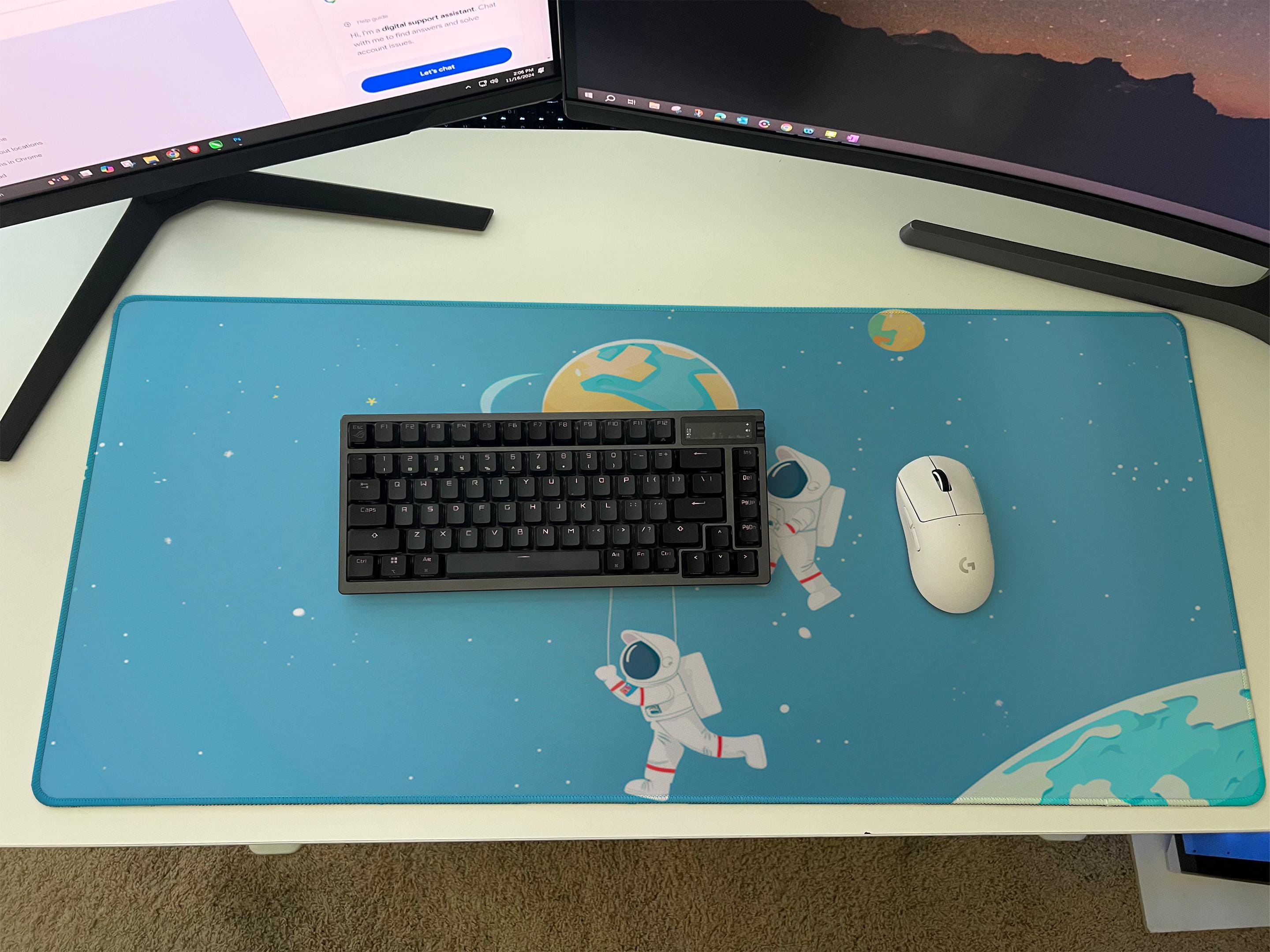 Astronauts in Space Gaming Mouse Pad | Extended Water Resistant Desk ...