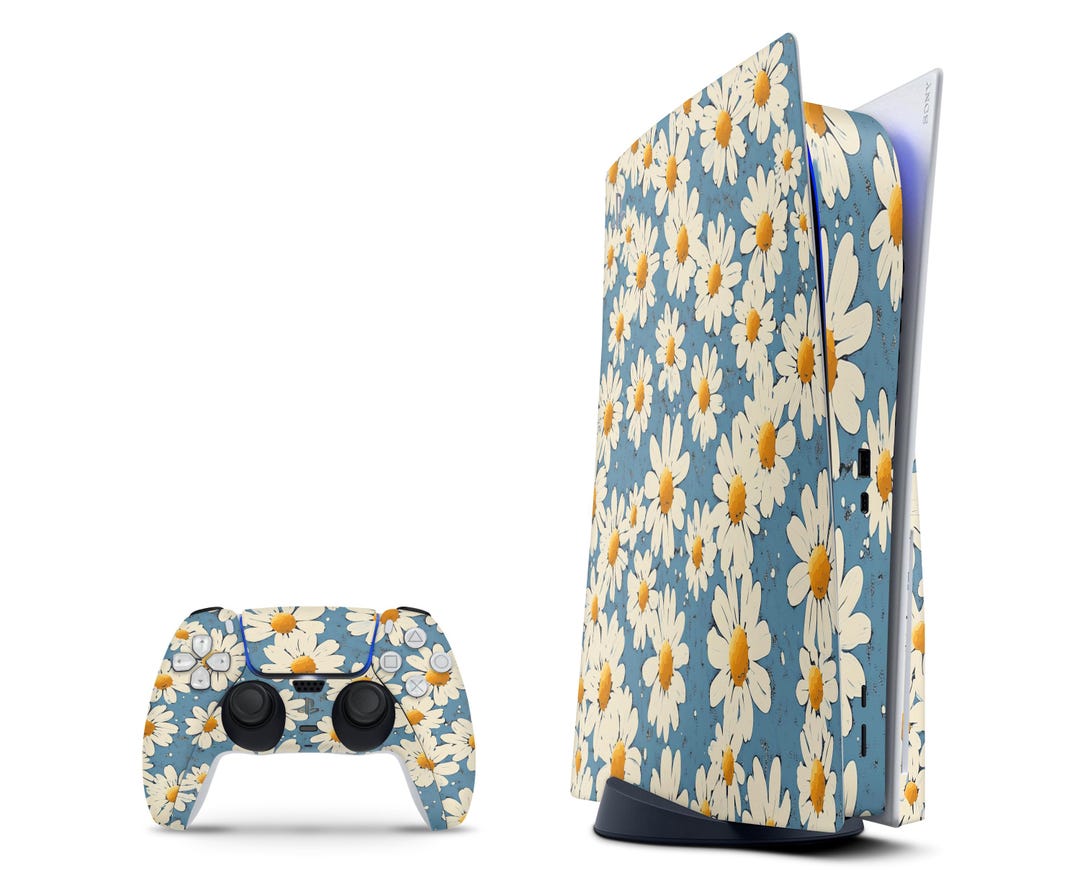 Daisy Flower PS5 Skin Flower Decal for PS5 Playstation 5 Console and ...