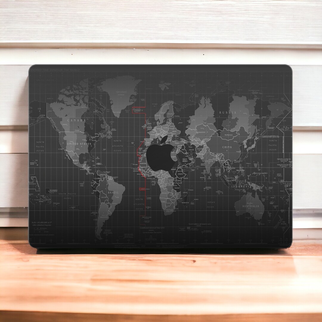 World Map MacBook Skin - World Map MacBook Pro Skin Vinyl Wrap - Full ...