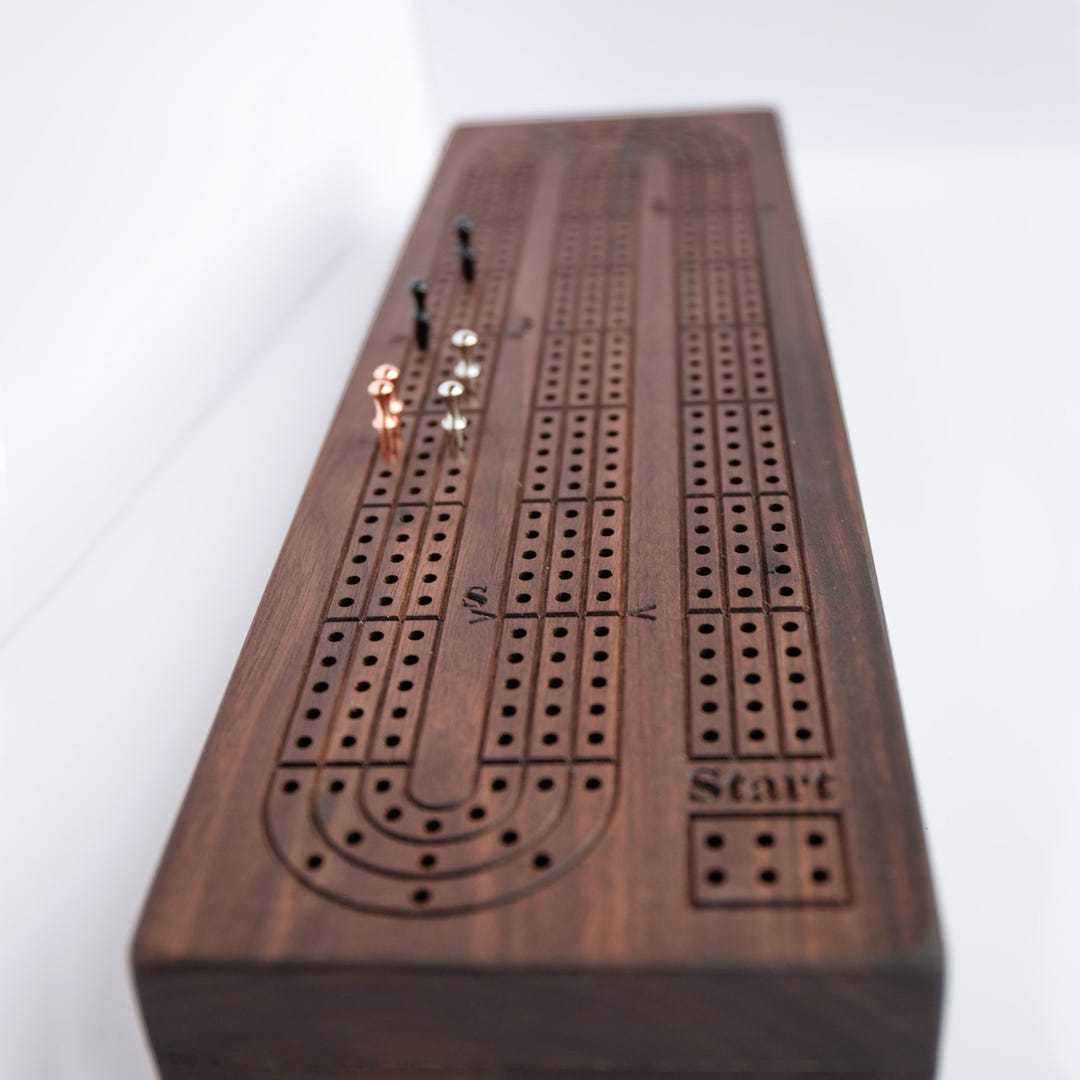 Handcrafted Walnut Cribbage Board - Etsy