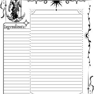 26 Digital Pages, Summoning Evocation Witches Grimoire Journal, Fill in ...