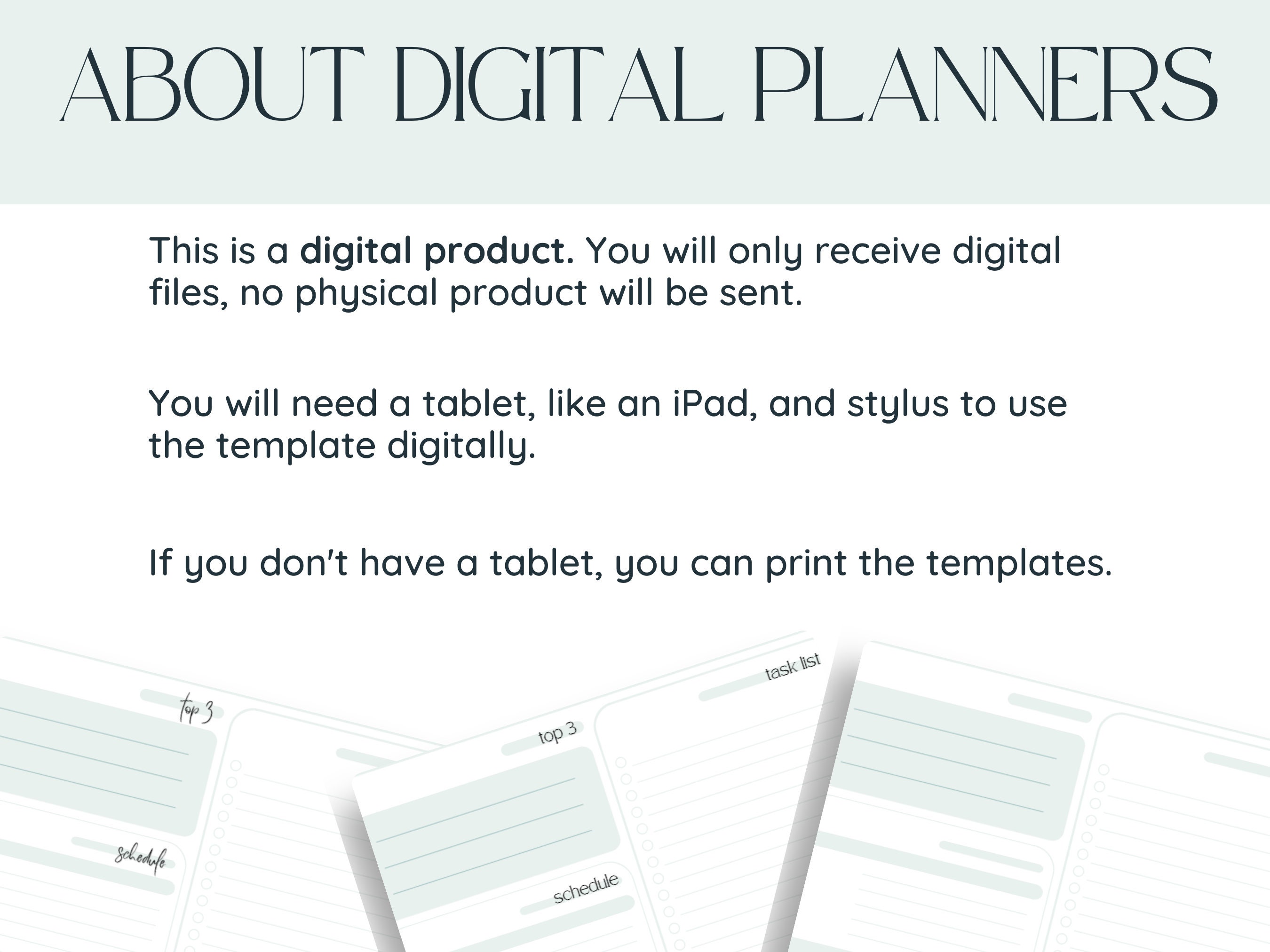 Daily Digital Planner Bundle Horizontal & Vertical Digital Planner ...
