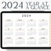 2024 DIGITAL MONTHLY CALENDAR Hyperlinked iPad Calendar Goodnotes ...