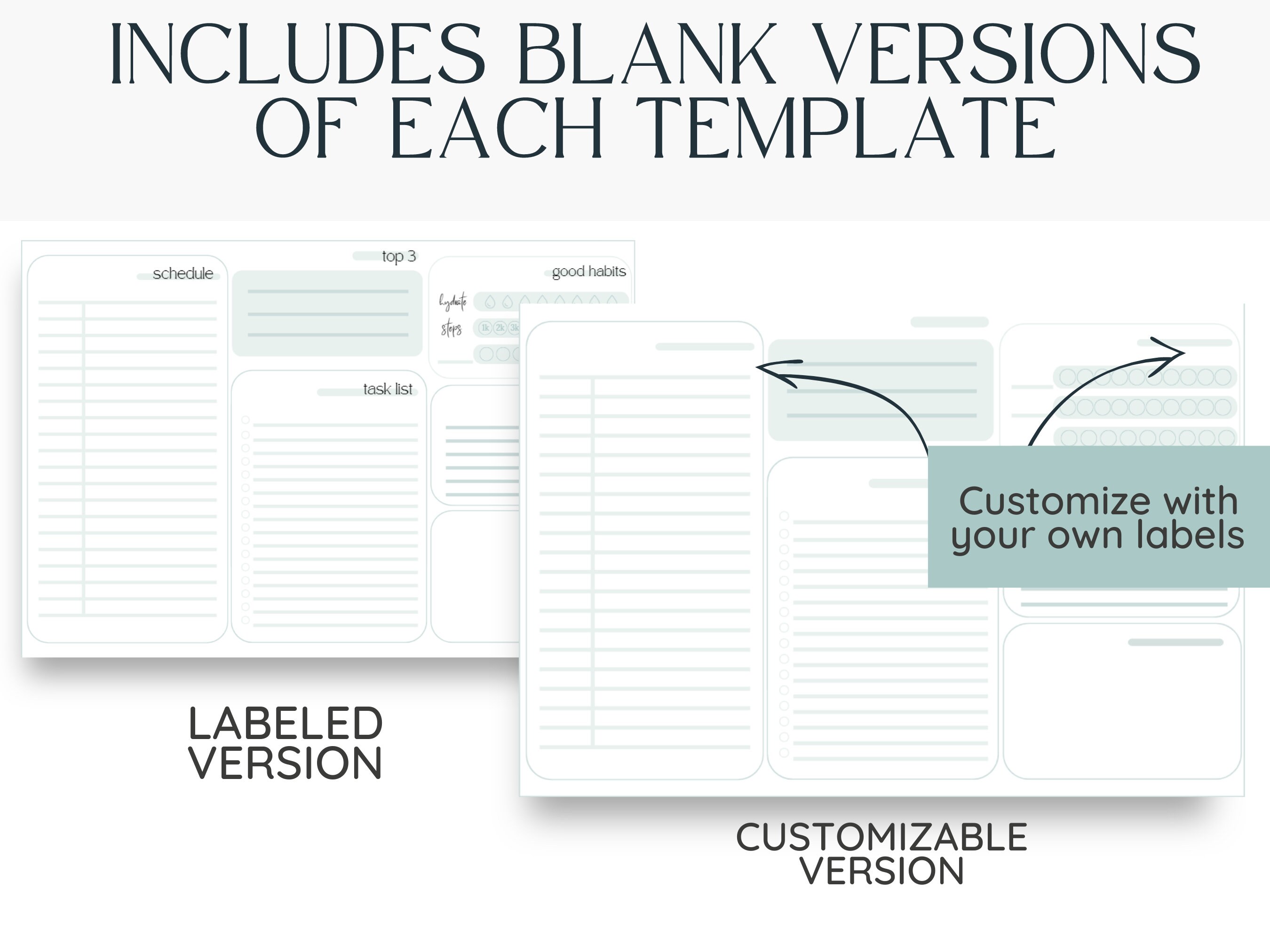 Daily Digital Planner Bundle Horizontal & Vertical Digital Planner ...