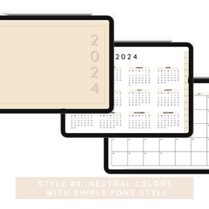 2024 DIGITAL MONTHLY CALENDAR - Hyperlinked | iPad Calendar | Goodnotes ...