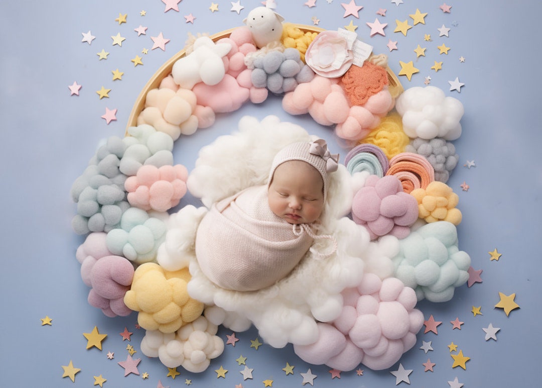 Newborn Digital Backdrop, Set of 4, Rainbow Baby - Etsy
