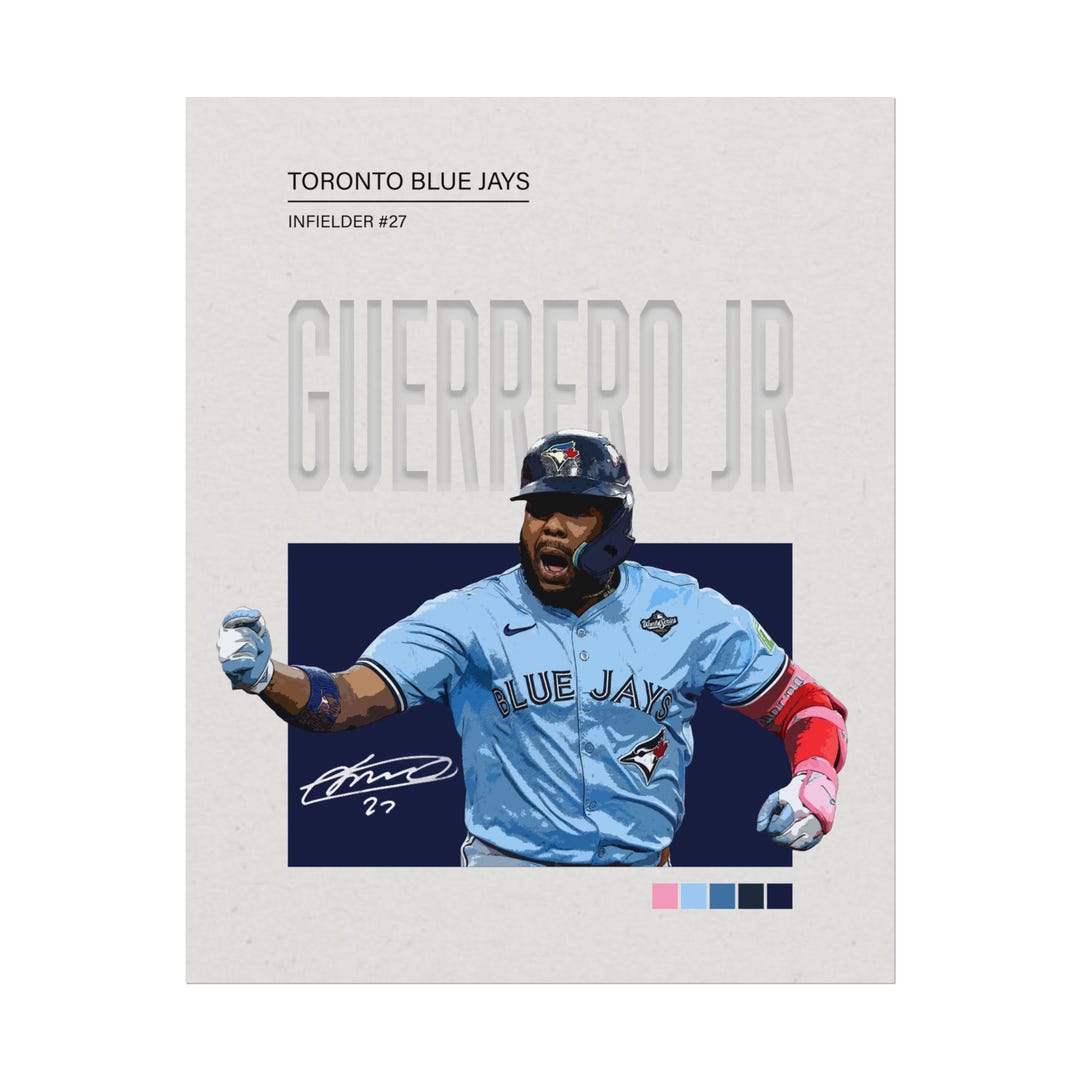 Toronto Blue Jays Rolled Poster - Guerrero Jr Art Print, Toronto Blue ...