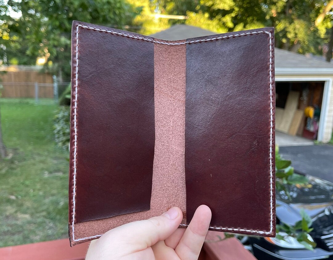 Custom Handmade Leather Checkbook Cover. Hand Dyed, Hand Stitched, Hand ...