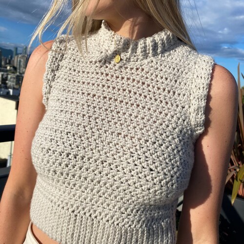 Handmade Crochet Cropped Vest Pattern Crochet Sweater - Etsy