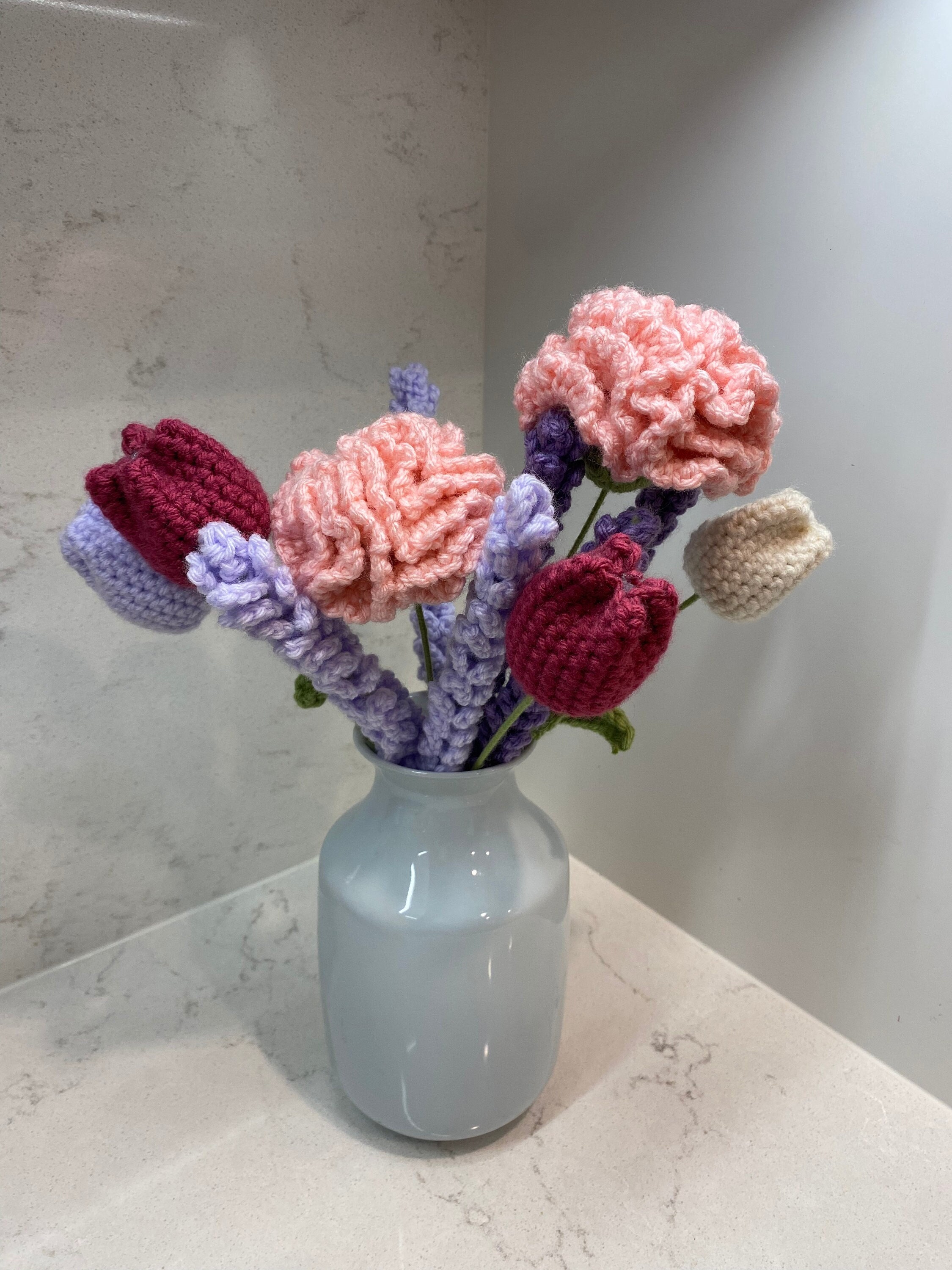 Crochet Flower Pattern Bundle - Lavender, Carnations, Tulips - Etsy