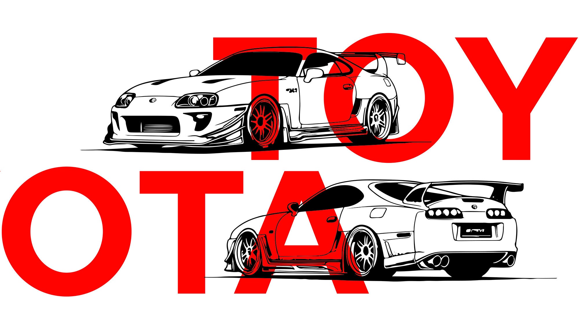 Toyota Supra Mk4 Vector – JDM Car Art (svg, Pdf, Jpeg) (digital ...