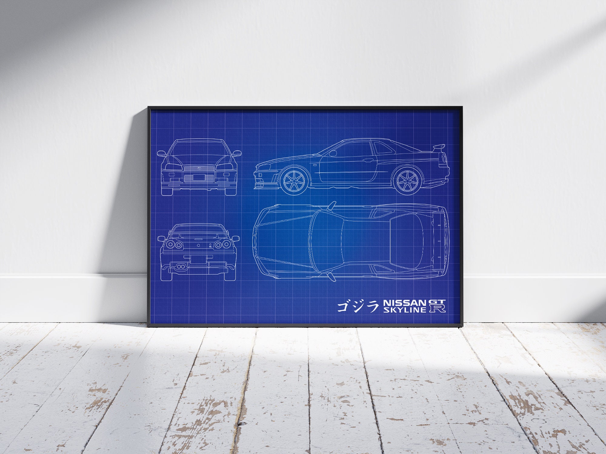 High Quality Nissan Skyline R34 Digital Blueprint. Instant Download ...