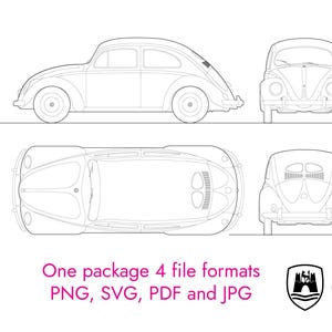 Vw Bug Vector - Etsy
