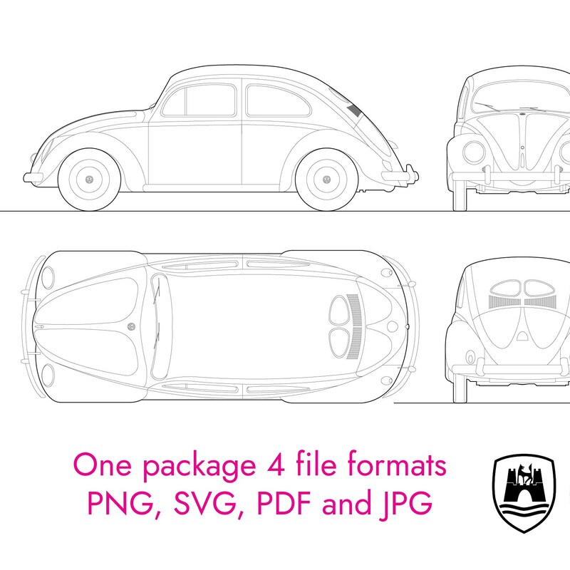 Vw Bug Vector - Etsy