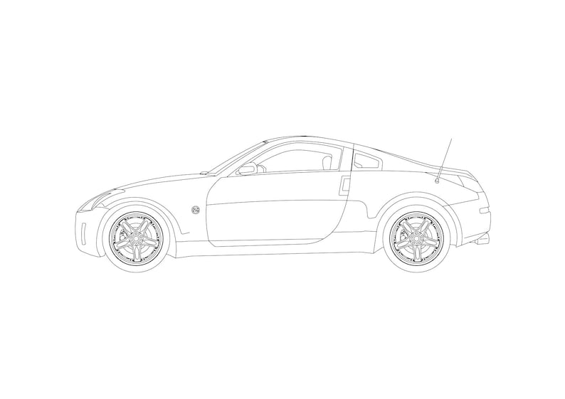 Nissan 350z Vector File. Png, Svg, Eps, Pdf, Jpeg - Etsy