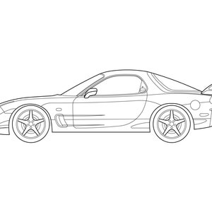 Mazda Rx7 FD. Instant Download JDM Legend Svg, Eps, Pdf, Jpg and Png - Etsy