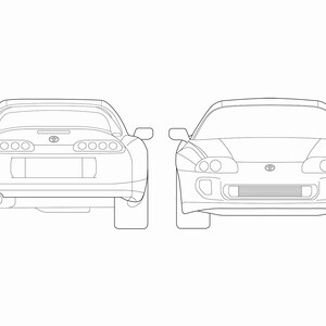 Toyota Supra Mk4 Wall Art, Vector Car Profile (digital Download) - Etsy