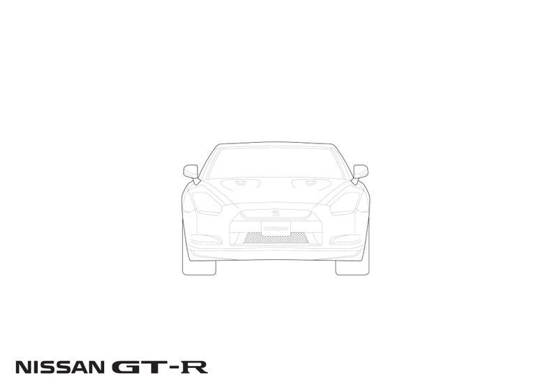 Nissan GT-R R35 Line Art – Digital Car Illustration | Perfect for Car ...