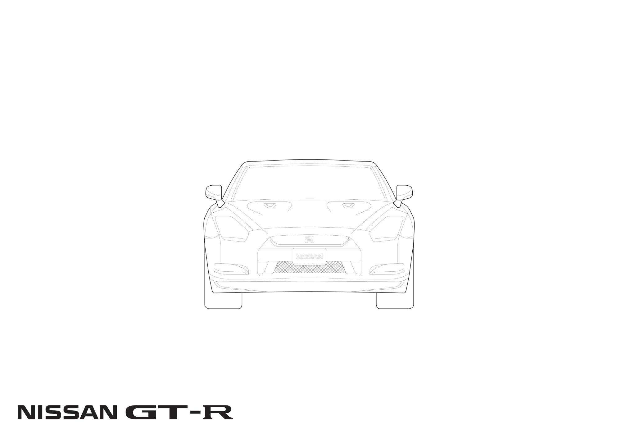 Nissan GT-R R35 Line Art – Digital Car Illustration | Perfect for Car ...