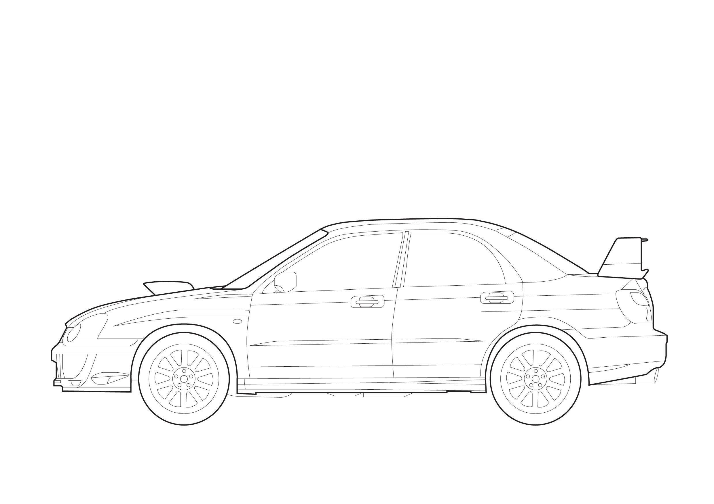 Subaru Impreza WRX STI 2003-2005 Vector File for Crafting. Png, Eps ...