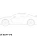 Nissan GT-R R35 Line Art – Car Enthusiast Digital Illustration (digital ...