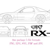 Mazda MX-5 Miata Car SVG/EPS Outline - Printable, Cricut & Silhouette ...