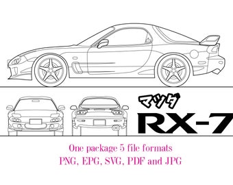 Mazda Rx7 FD. Instant Download JDM Legend Svg, Eps, Pdf, Jpg and Png - Etsy
