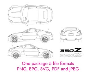 Nissan 350z Widebody SVG Clip Art Graphic Art Instant Download ...