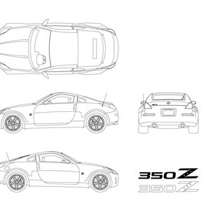 Nissan 350z Vector File. Png, Svg, Eps, Pdf, Jpeg - Etsy