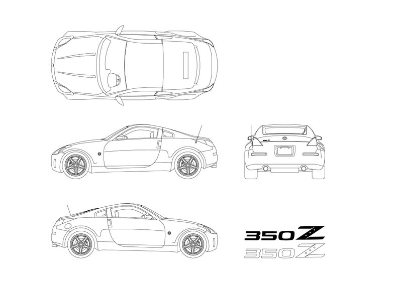 Nissan 350z Vector File. Png, Svg, Eps, Pdf, Jpeg - Etsy