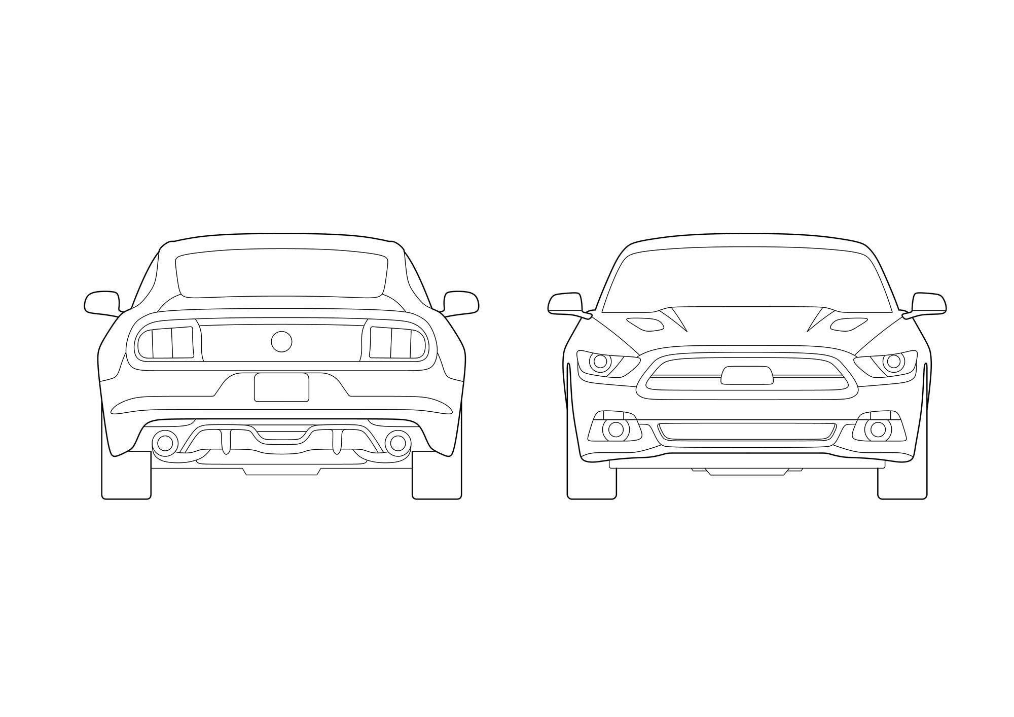 Ford Mustang GT 2015. Instant Download in Svg, Eps, Pdf, Jpeg and Png ...