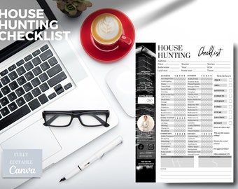 House Hunting Checklist Real Estate Marketing Template Home Buyer Guide ...