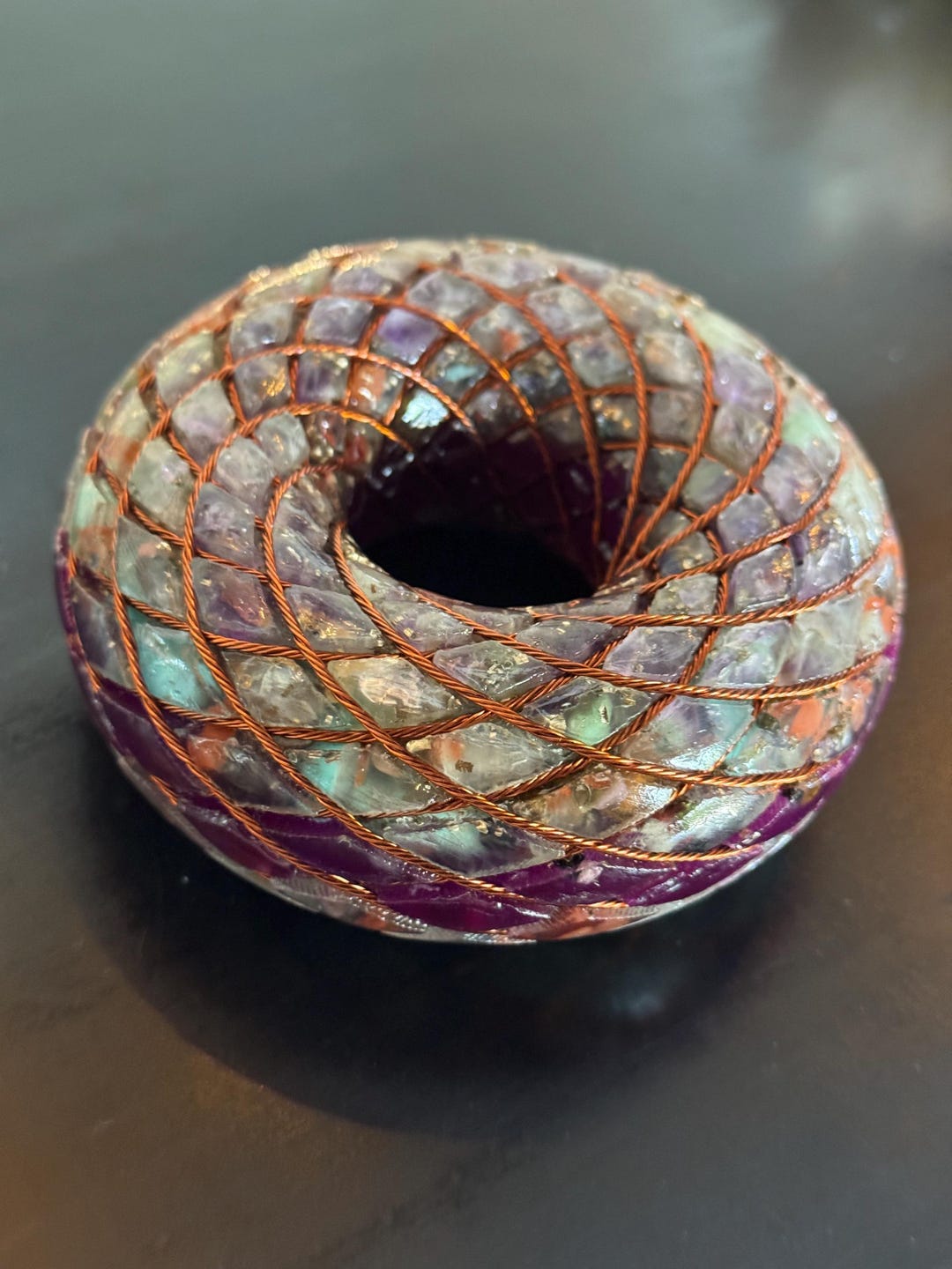Rodin Orgonite Torus – 7 Chakra Crystals Energy Generator - Etsy
