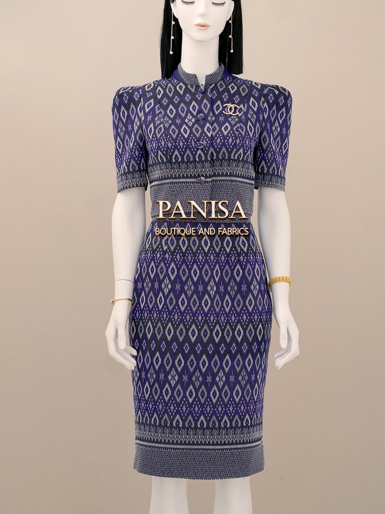 TOP Thai Traditional Designs Outfit Made From Thai Silk. - Etsy