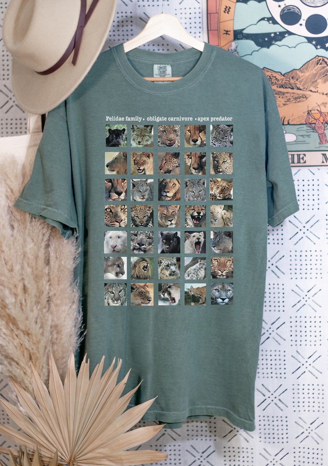 Wild Cat Collage Tshirt, Wild Cat Enthusiast Tee, Wild Cat Conservation ...