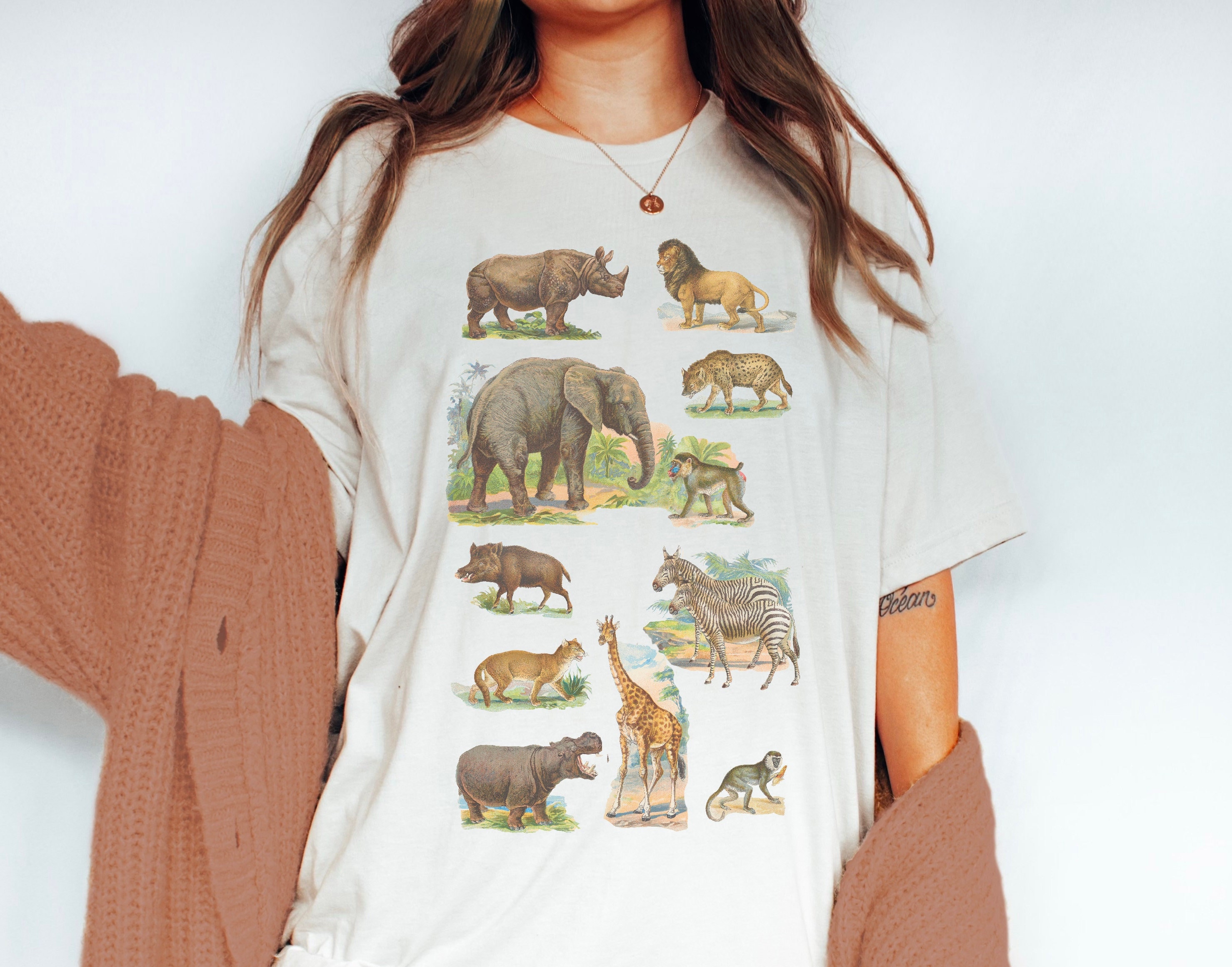 Vintage Jungle Animals Shirt, Jungle Animals Shirt, Vintage Shirt ...