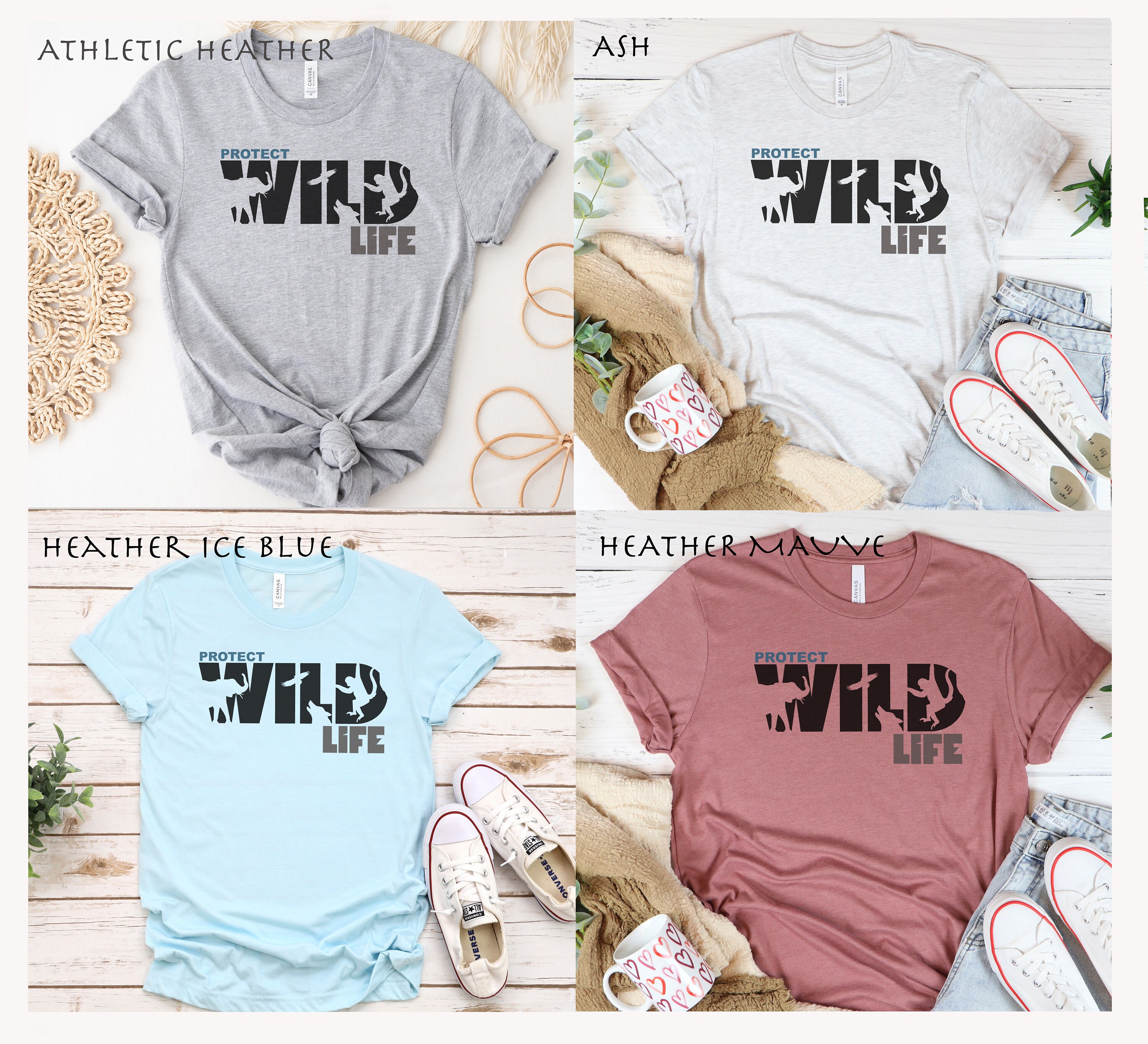 Protect Wildlife Tshirt, Wildlife Conservation Tshirt, Conservation Tee ...