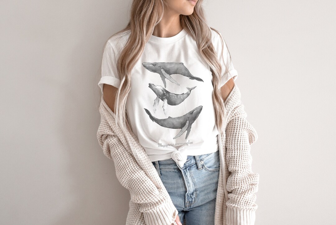 Humpback Whale Watercolor Tee, Humpback Whale Graphic Tee, Humpback ...