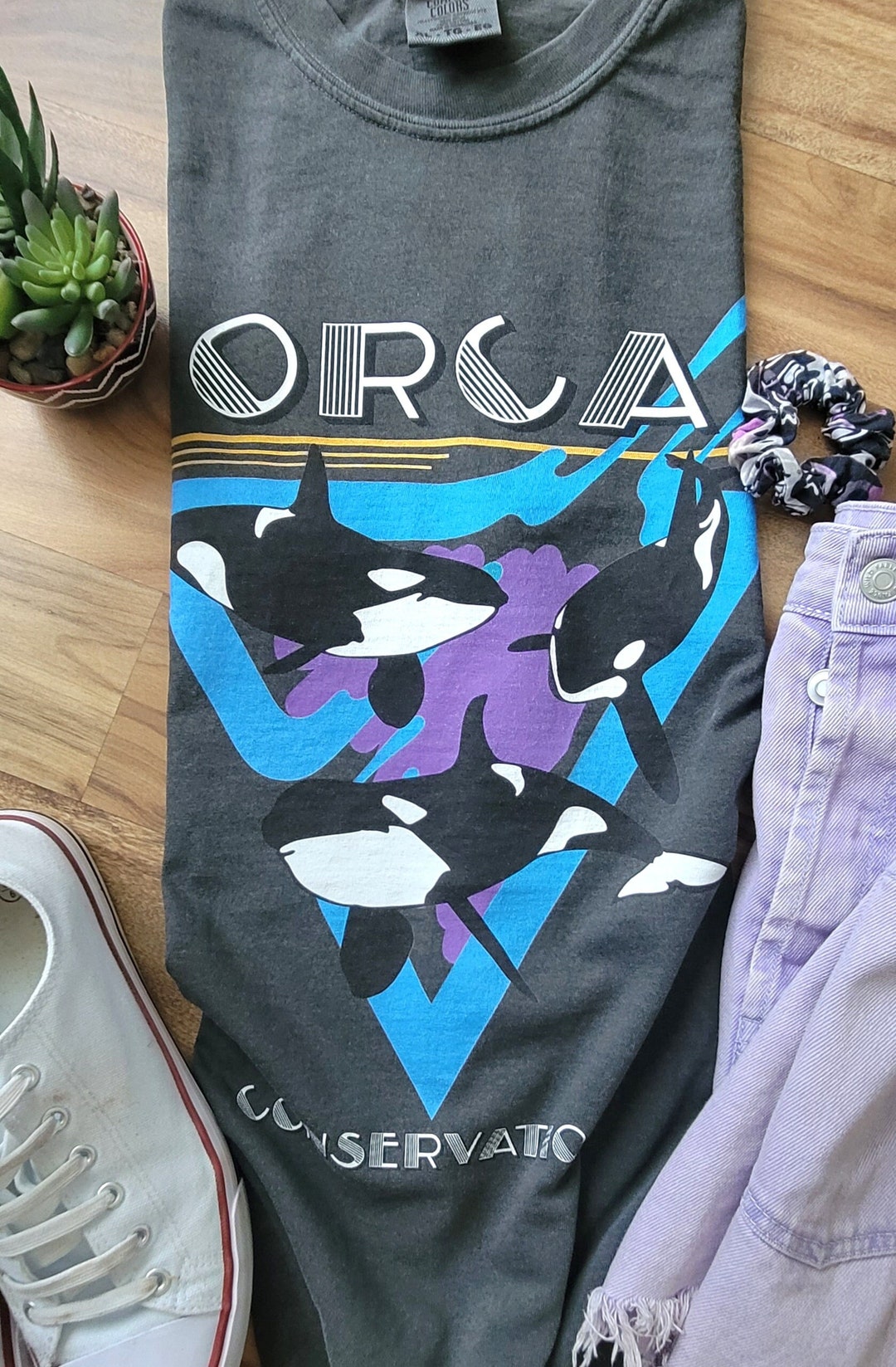 Orca Killer Whale 90's Design, Killer Whale T-shirt, Retro Killer Whale, Orca, Marine Biologist ...