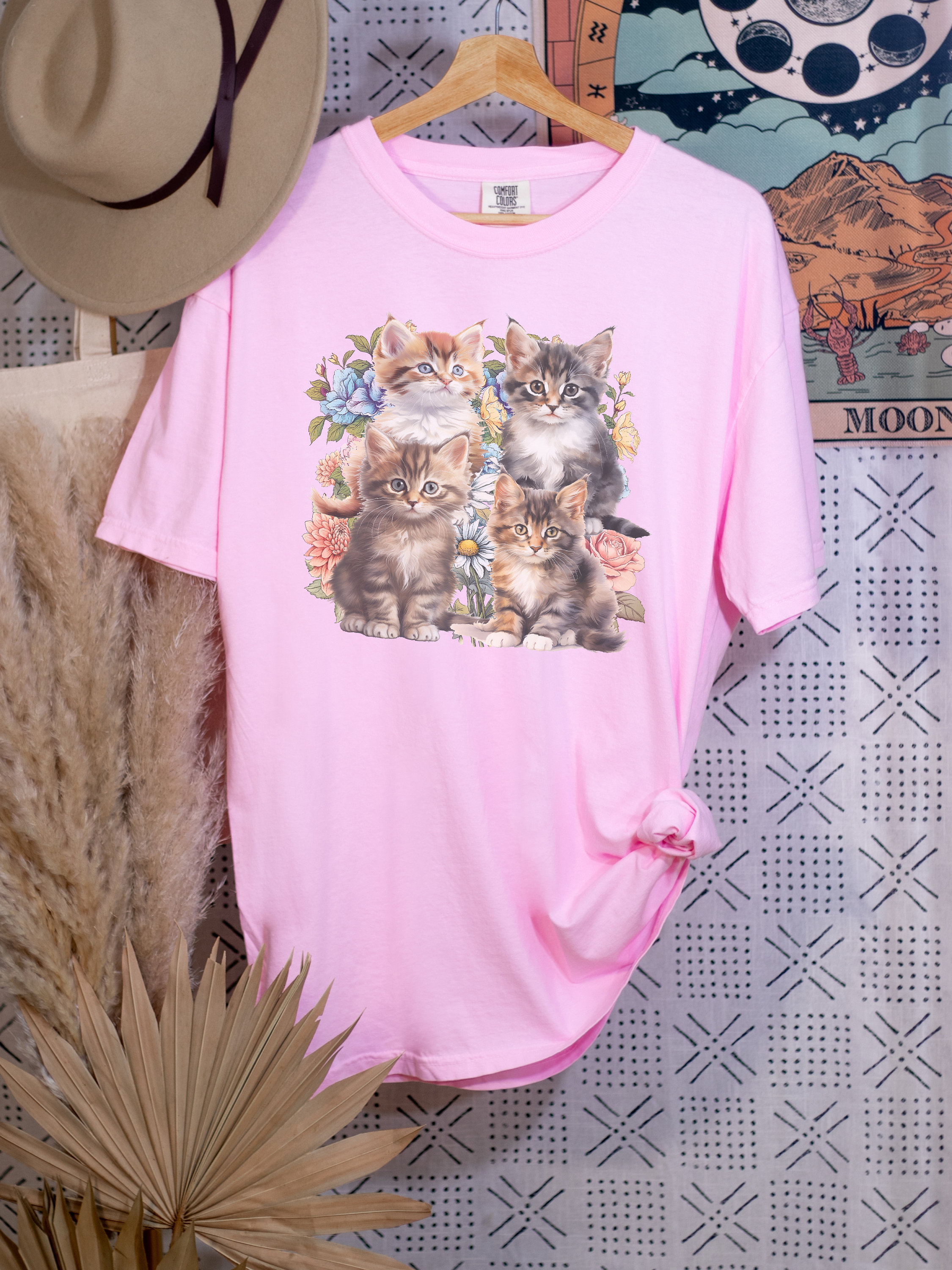 Vintage Style Kittens Tshirt, Vintage Kitten Tee, Aesthetic Kitten Tee ...