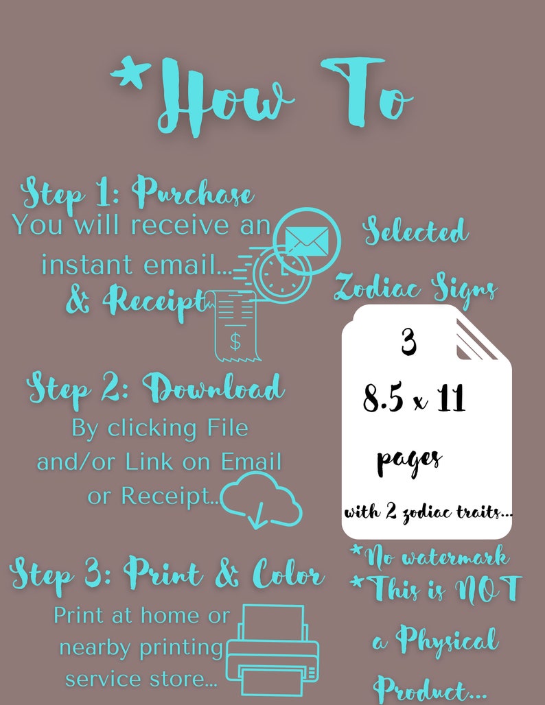 GEMINI Zodiac Coloring PDF Printable Gemini Instant - Etsy