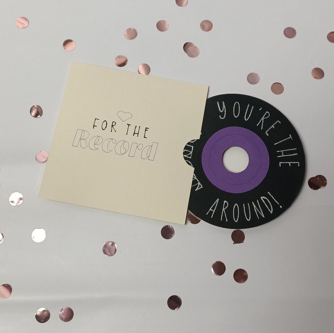 Vinyl Record Card - Etsy