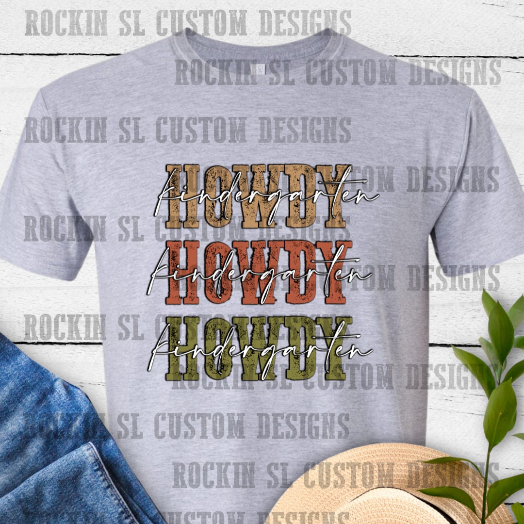 Howdy Kindergarten - Digital File - PNG - Back to School - Etsy