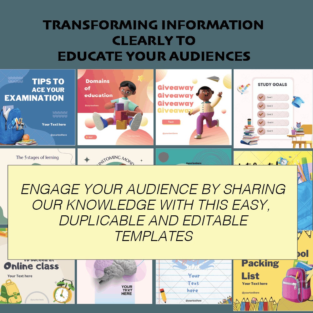 100 Educational Instagram Templates for Social Awareness | Etsy