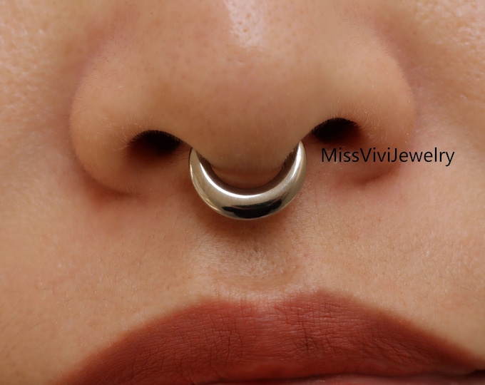 SEPTUM RING 16g Septum Hoop Nose Ring Septum Jewelry Cartilage Earring ...